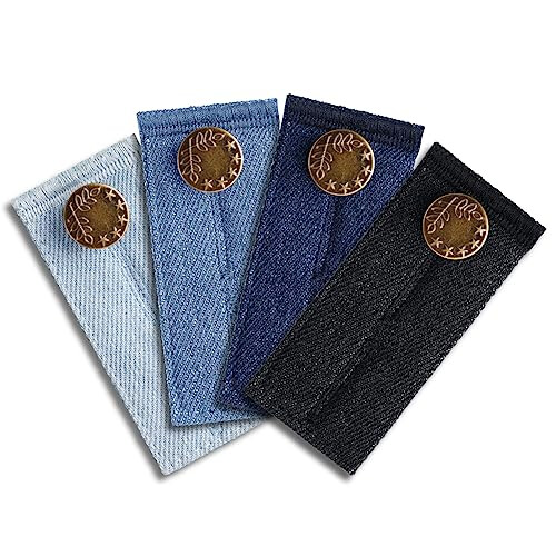 Vicloon Denim Waist Extenders, 4 Pcs Waist Extender Button, Trouser ...