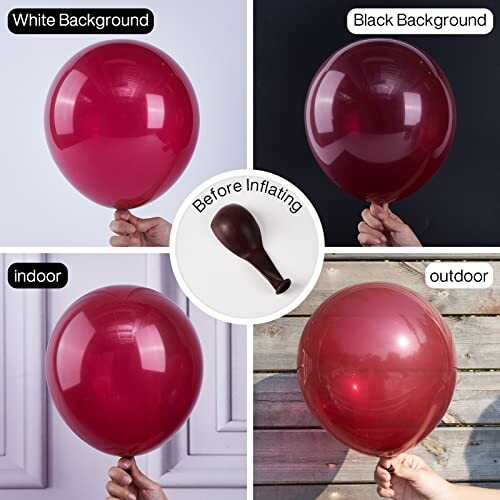 PartyWoo Burgundy Balloons, 50 pcs 12 Inch Wine Red Balloons, Maroon ...