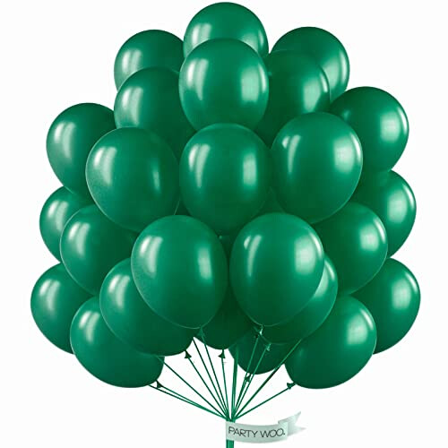 PartyWoo Emerald Green Balloons, 50 pcs 12 Inch Pearl Emerald Green ...