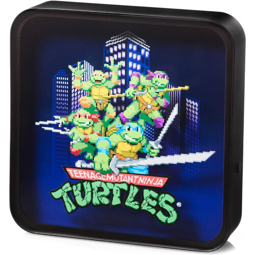 TEENAGE MUTANT NINJA TURTLES 16-BIT 3D PERSPEX DESK LAMP / WALL LIGHT ...