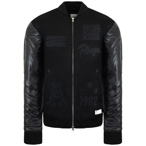 Adidas Originals Run DMC Limited Edition Leather Sleeves Mens Bomber ...