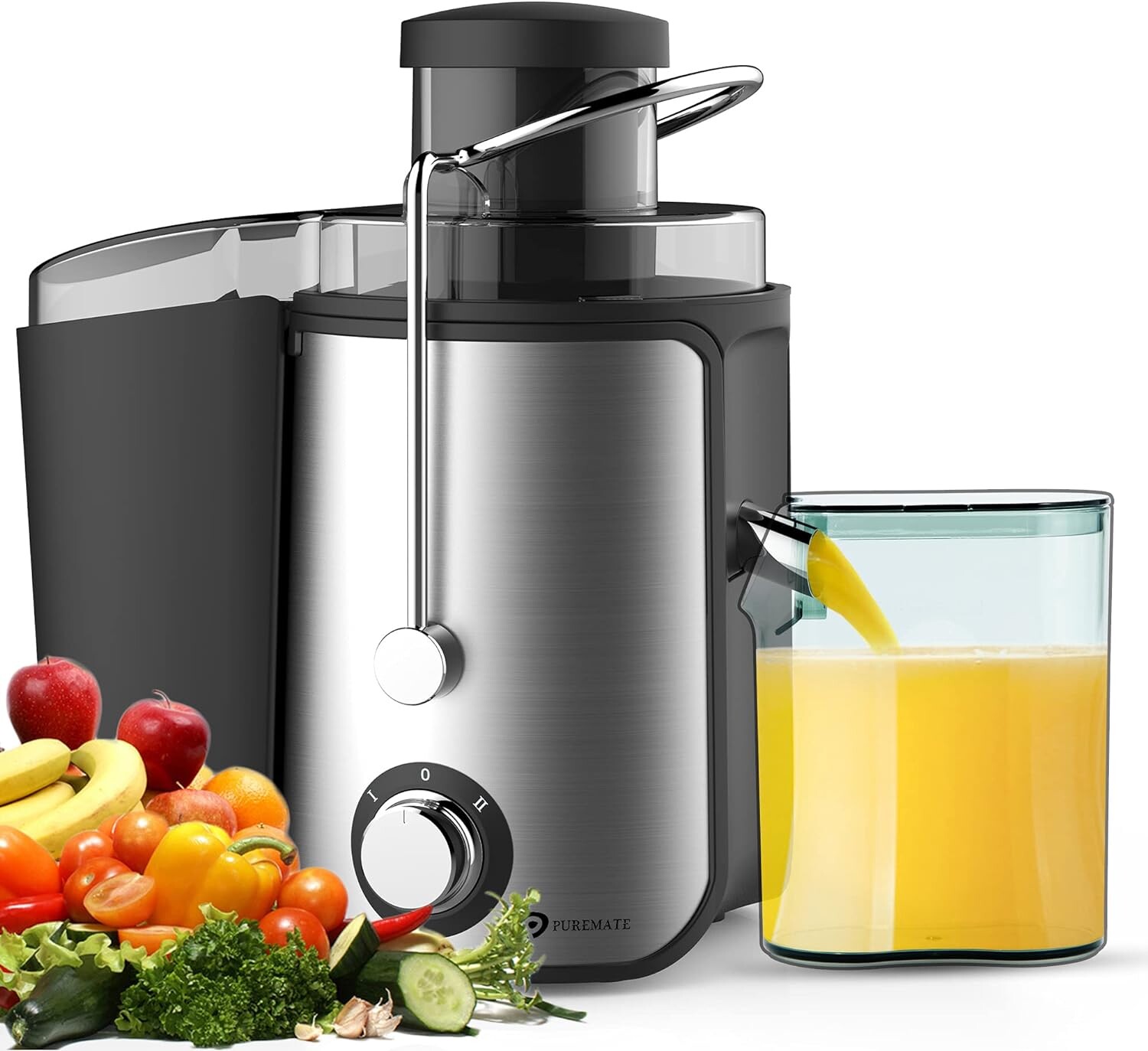 600W Whole Fruit and Vegetable Juice Extractor, Centrifugal Juicer ...