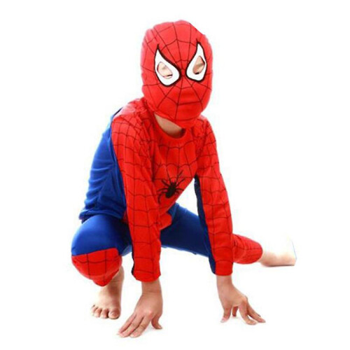 (Red Blue Spiderman, 4-5 Years) Halloween Superhero Zorro Skull Kids ...