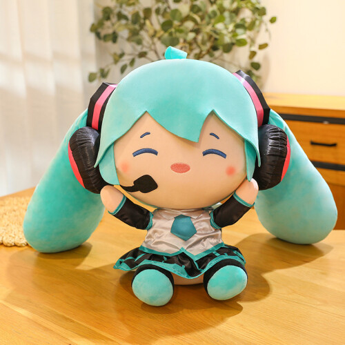 (Q, 35cm/13.77in) Hatsune Cartoon Miku Doll Cute Plush Toy Birthday Gift Classic And Q Edition ...