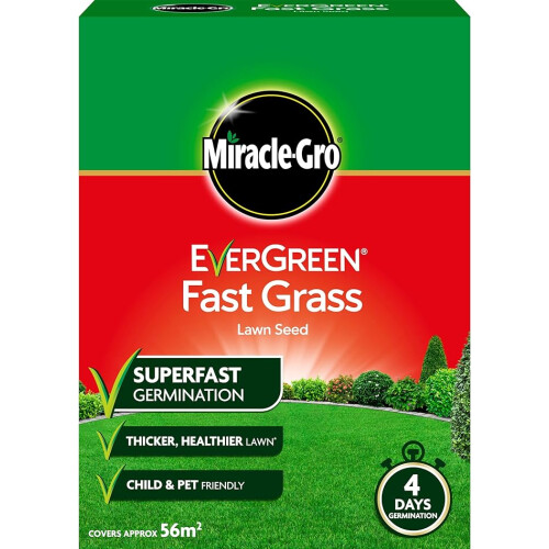 Miracle Gro Ever Green Fast Grass Lawn Seed 1.6 kg 56 m2 on OnBuy