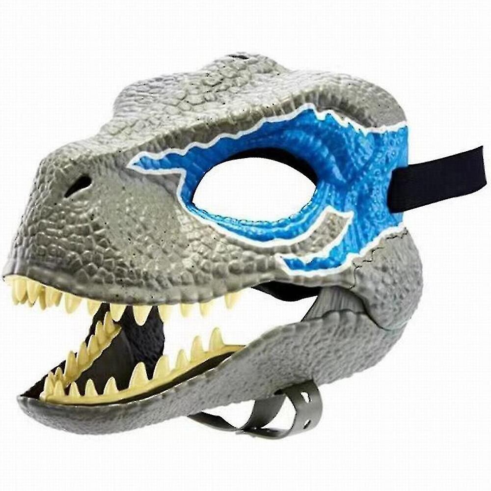 (Blue) Dino Mask Moving Jaw, Dinosaur Mask For Kids Adult,dinosaur Head ...
