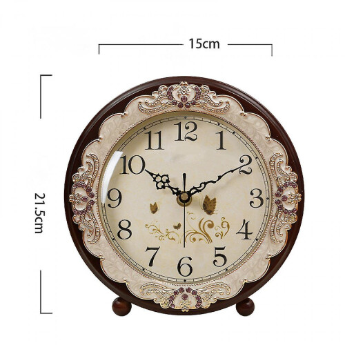 Vintage Table Clock, Retro Non-ticking European Style Beside Mantle ...