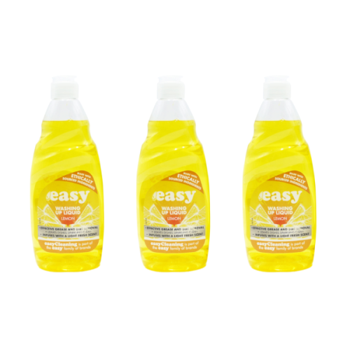Easy Washing Up Liquid Lemon 500ml - Pack of 3 on OnBuy