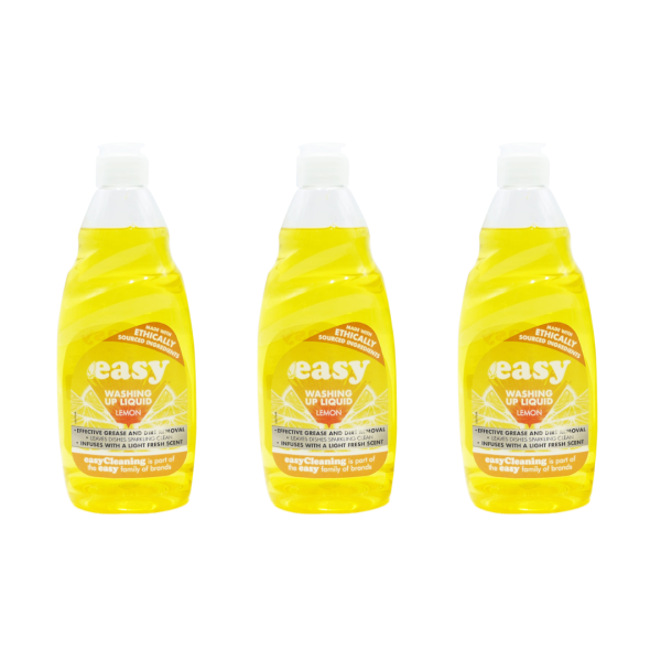 Easy Washing Up Liquid Lemon 500ml - Pack of 3 on OnBuy