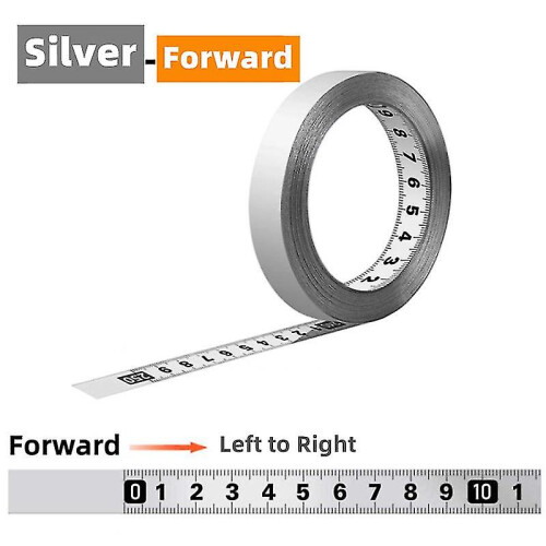 (Forward - Silver, 2M) Self-adhesive Measuring Tape Stainless Steel ...