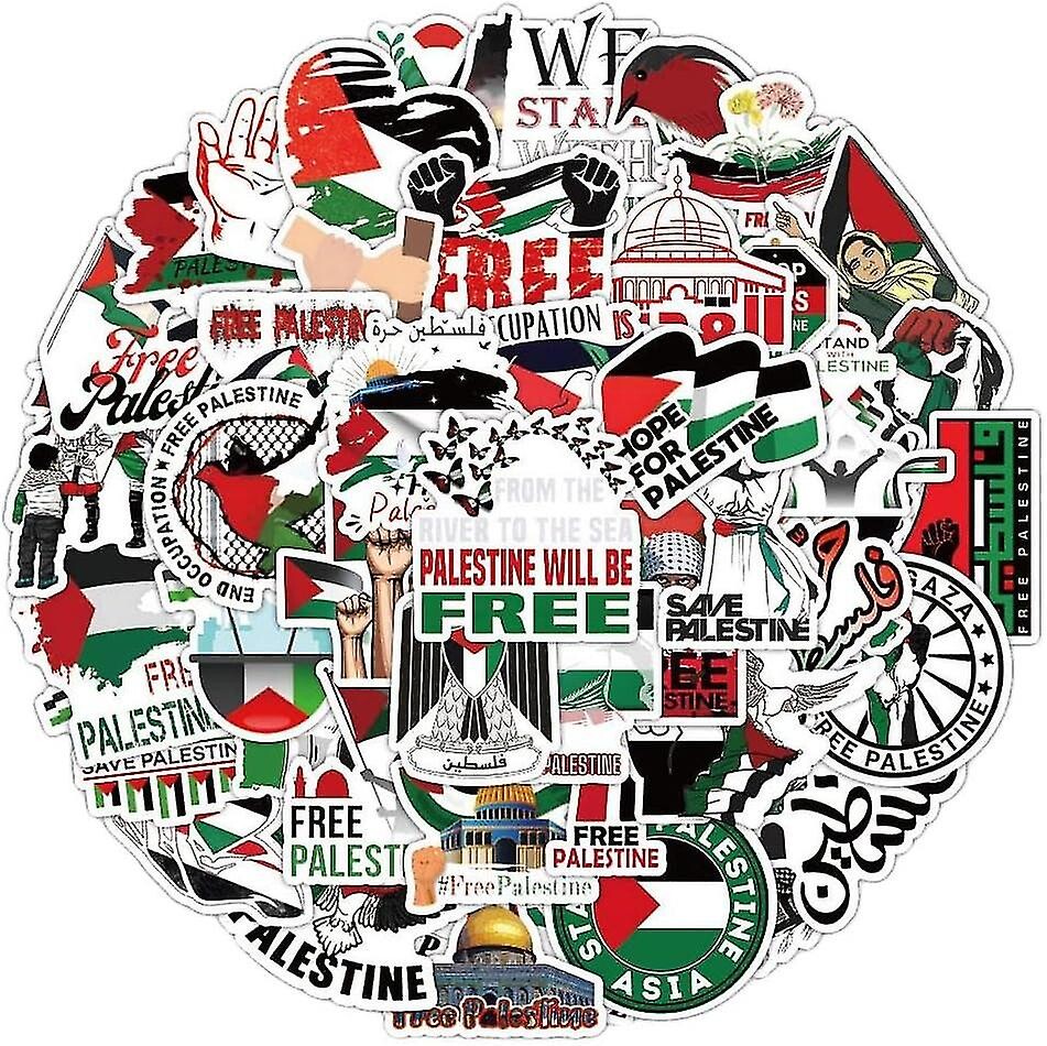 50pcs/pack Palestine Flag Stickers I Stand With Palestine Flag Stickers ...