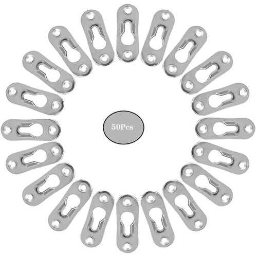 50 Pieces Metal Keyhole Fastener Invisible Keyhole Hangers Metal Paint ...