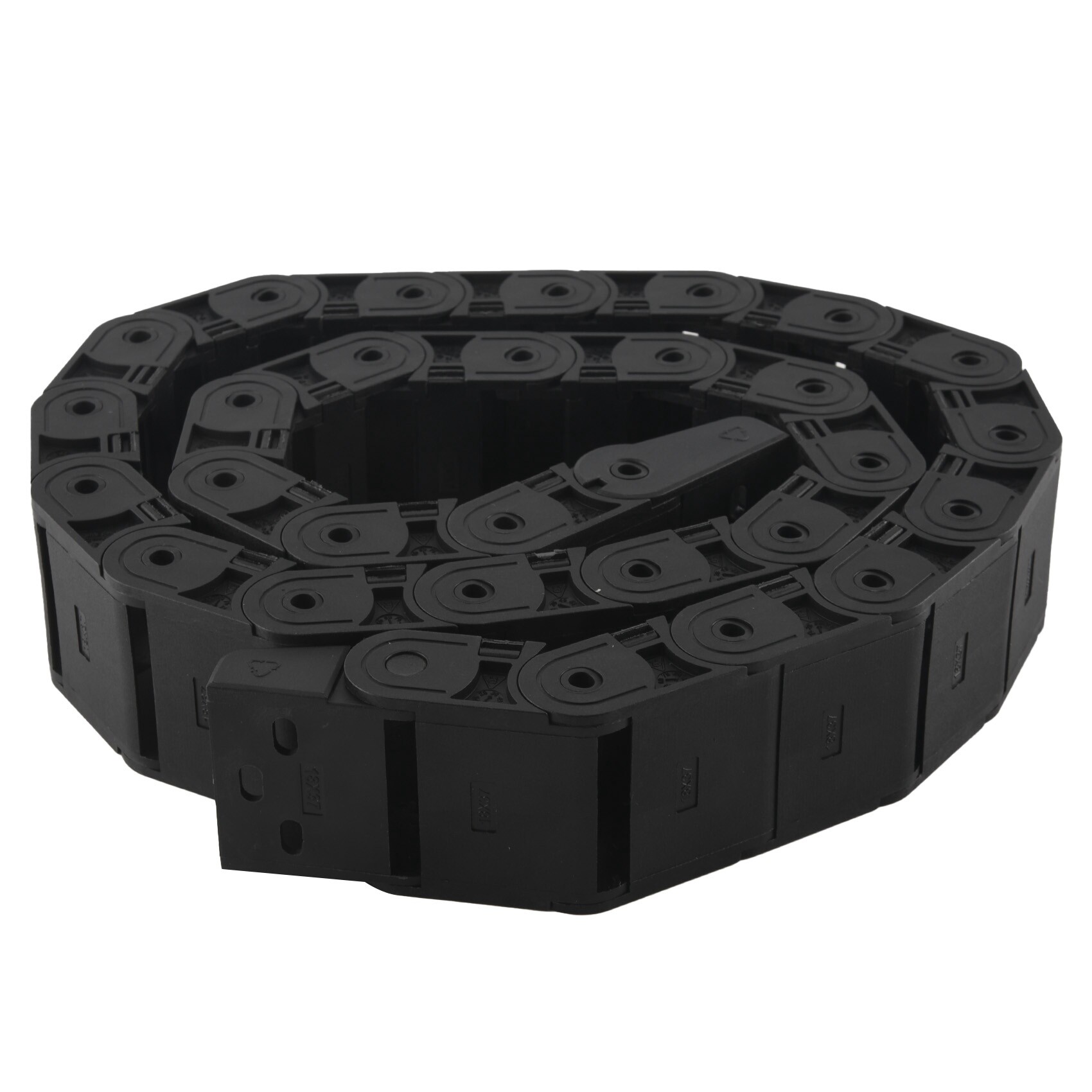 18mm x 37mm Black Flexible Semi Enclosed Cable Drag Chain 1M 39.4" on OnBuy