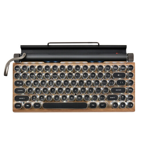 Retro Typewriter Keyboard Wireless Bluetooth Mechanical Keyboards on OnBuy