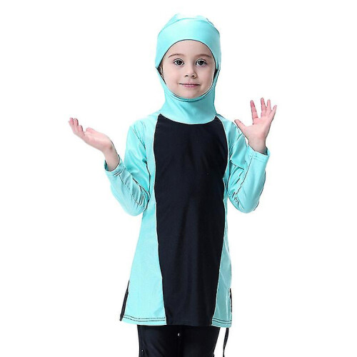 Kids Girls Muslim Islamic Swimwear Swim Suit Modest Burkini Bathing ...