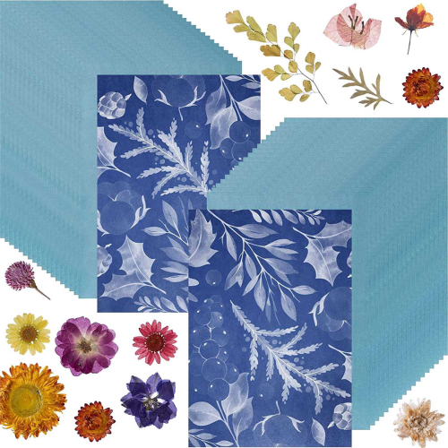 100 Sheets Sunprint Paper Kit White Blues Paper High Sensitivity Sun ...