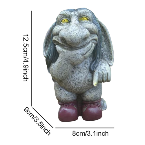 Resin Thinking Gnomes Troll Sculpture Garden Gnomes Statue Decor, for ...