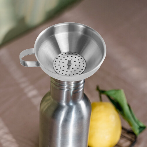 Stainless Steel Funnels Set,Kitchen Funnels with Strainer for ...