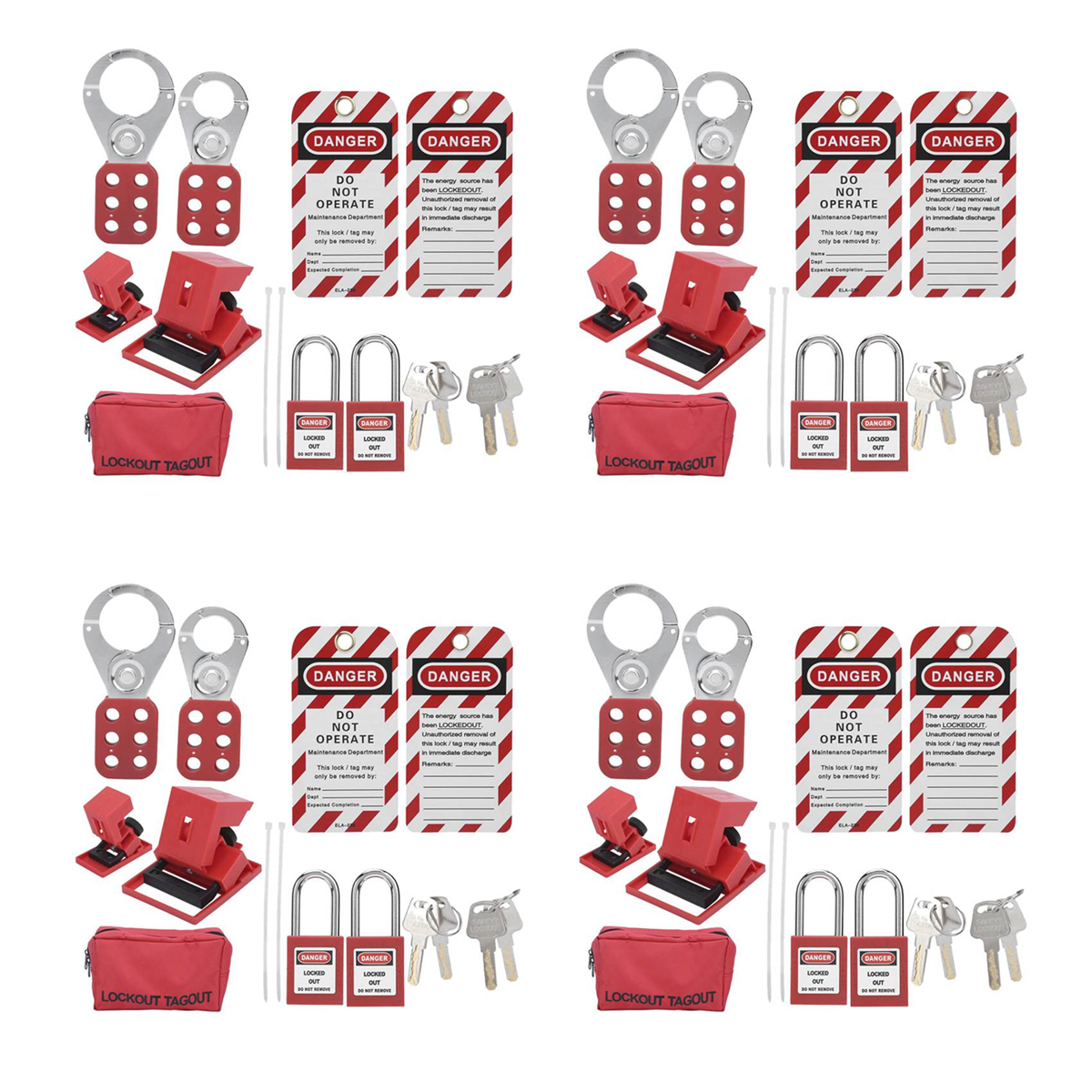 36 PCS Lockout Tagout Locks Tags Set- Lockout Locks Keyed Different ...