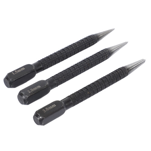 3pcs High-carbon Steel Center Punch Set 10cm Non Center Punch For Alloy ...