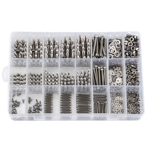 1080PCS M2/M3/ Stainless Steel Hex Socket Bolt and Nuts Set Fastener ...
