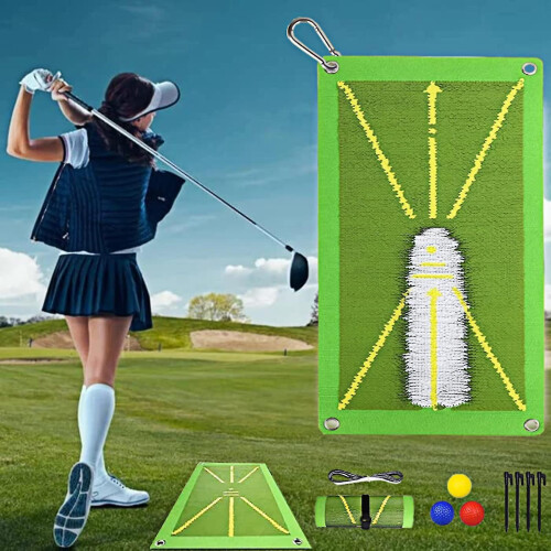 Golf Mat, Premium Golf Hitting Mat With 3 Balls, Divot Daddy Pro Golf ...
