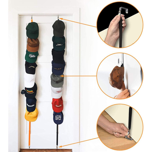 2pcs Perfect Curve Cap Rack Hat Racks For Baseball Caps | Hat Organizer ...