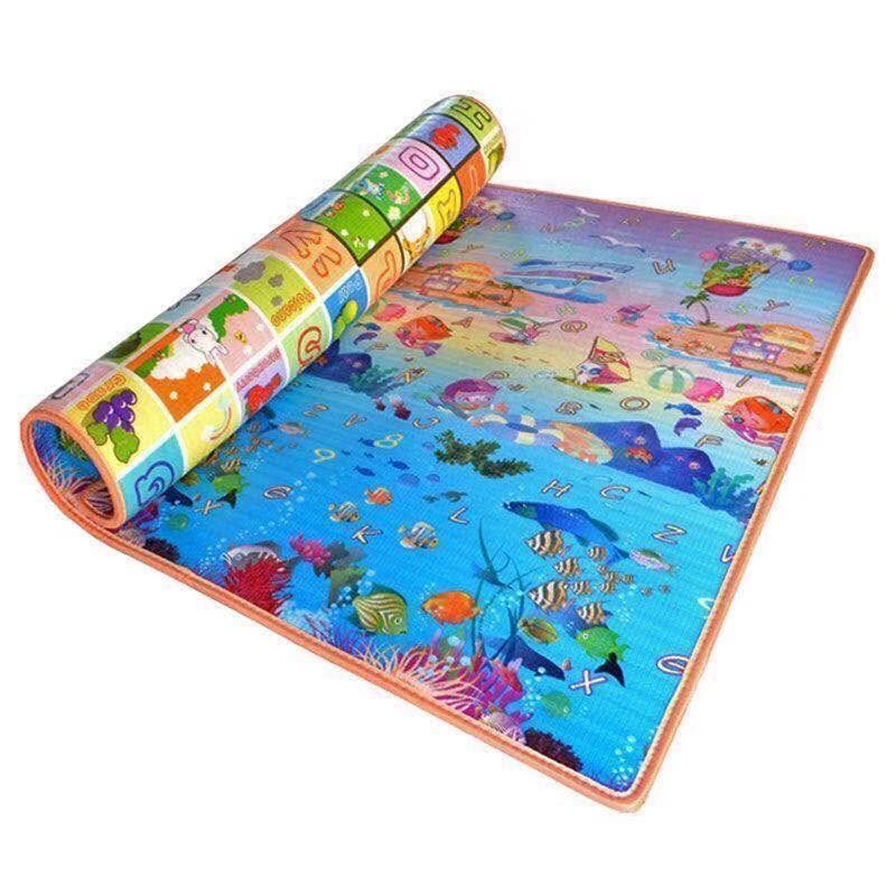 Playmat Baby Crawling Mat Baby Mat, Plush Surface Foldable Non-Slip on ...