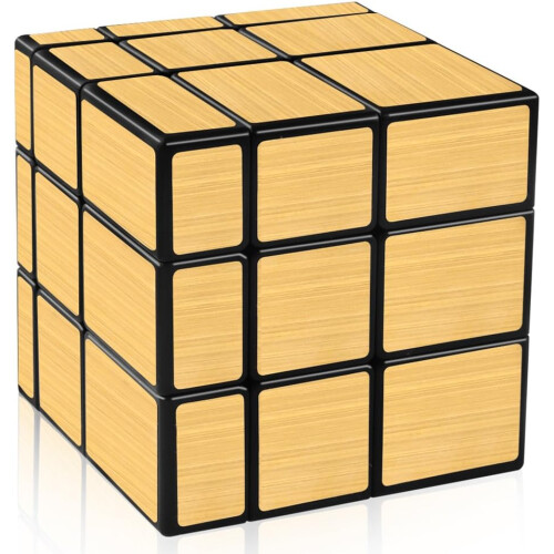 Shengshou Mirror Cube 3X3 Speed Cube Gold Mirror Blocks Cube 3X3X3 ...