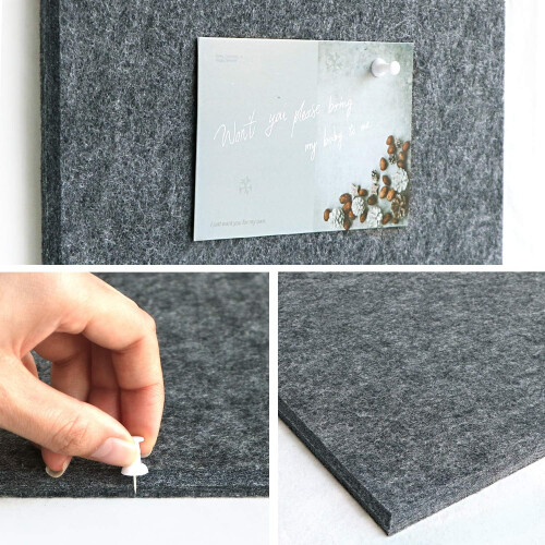 6 Pieces Felt Pin Board For Bedrooms Offices Home Square Notice Boards ...