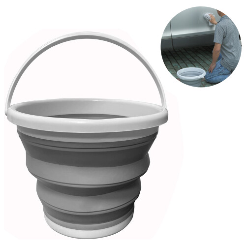 Collapsible Bucket with Handle, Portable Folding Buckets for Cleaning ...