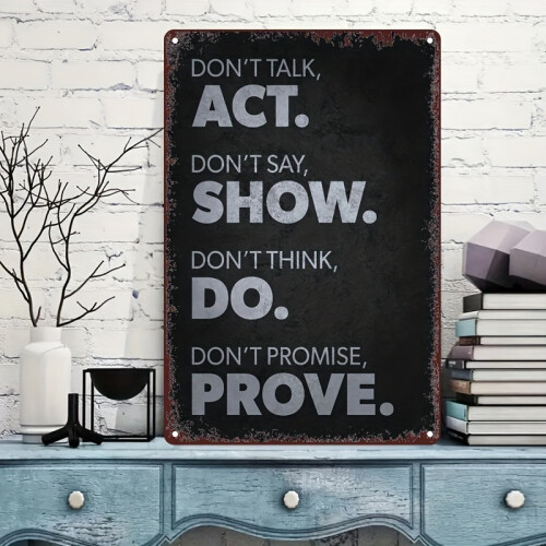 (8x12 inch, only one) Motivational Quotes Metal Tin Sign,Success Notes ...