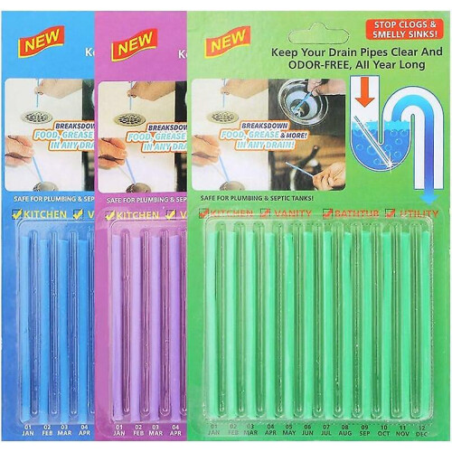 36 Pieces Drain Cleaning Sticks Drain Enzyme Cleaner Cleaning Stick ...