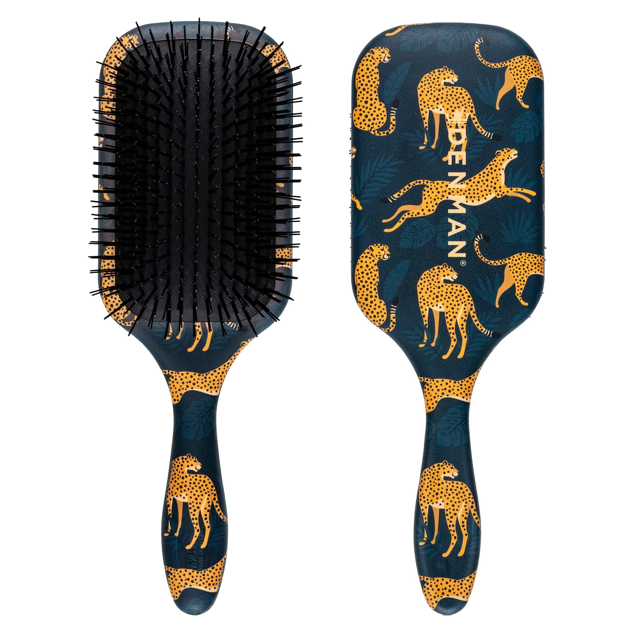 Denman Tangle Tamer Ultra (Leopard) Detangling Paddle Brush For curly ...