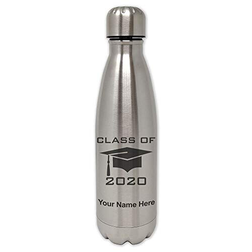 Water Bottle, Grad Cap Class of 2020, 2021, 2022, 2023, Personalized ...