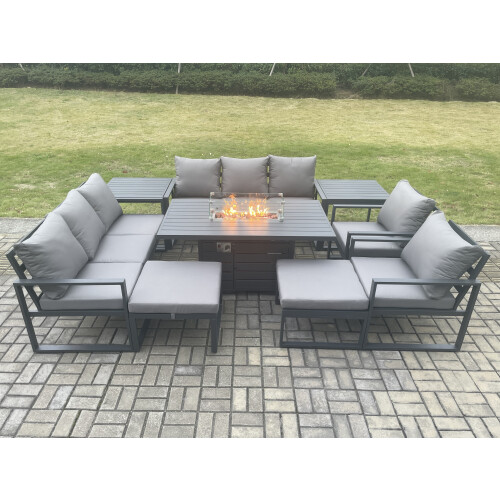 Fimous Aluminium Outdoor Garden Furniture Set Patio Lounge Sofa Gas ...