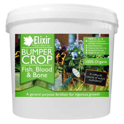 (Tub, 500g) Elixir Gardens | Bumper Crop | Blood Fish and Bone Meal ...