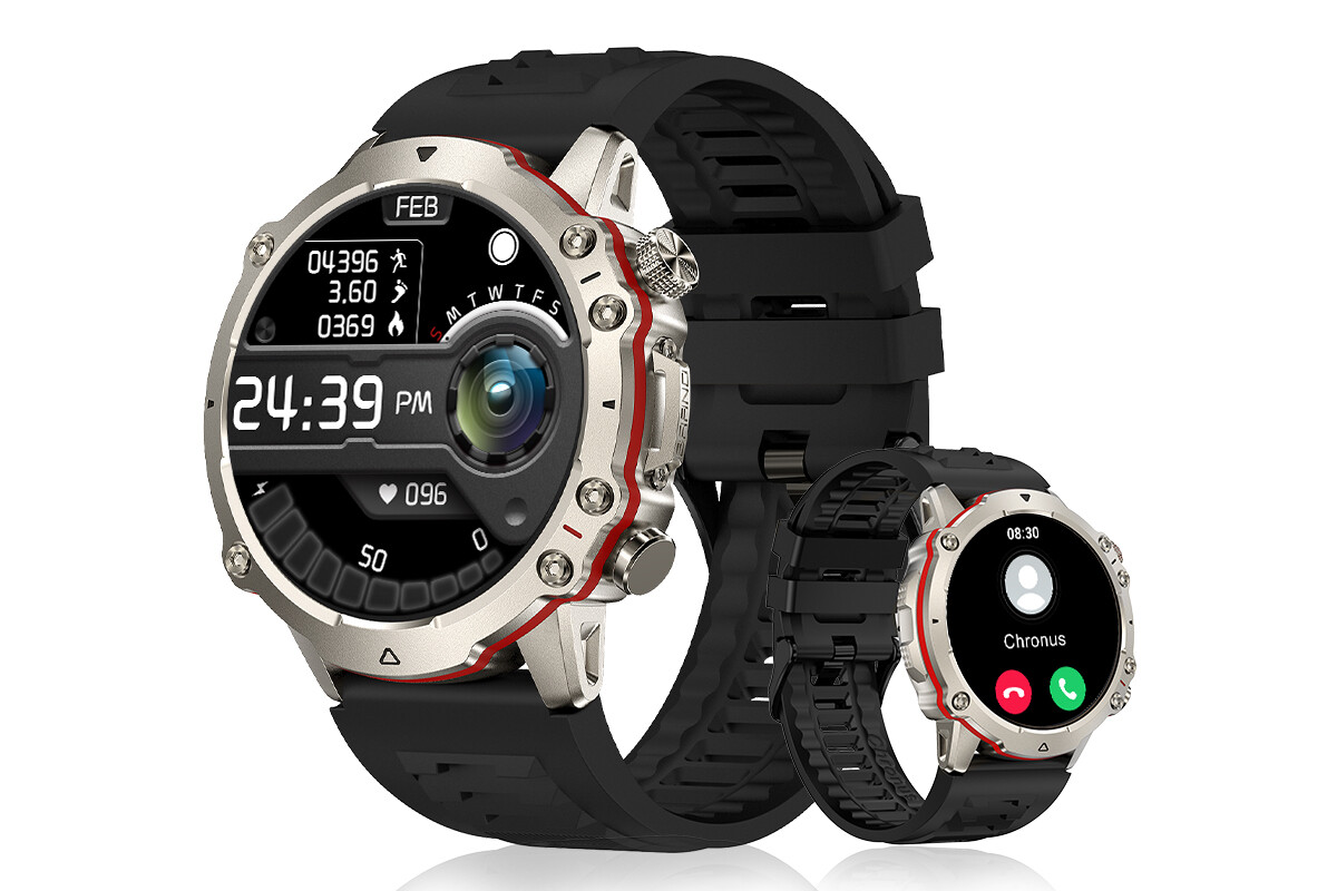 Chronus 09 Smart Watch for Men, Titanium Body Military-Grade Silver on ...