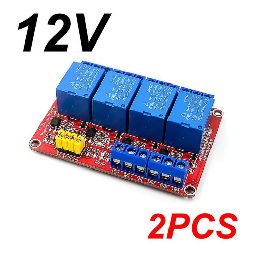 (12V 4CH X 2PCS) Huamade 12v Relay Module 5v 2 Channel 4/6/8 Support ...