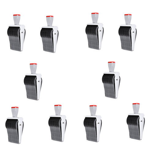 10X Multipurpose 12 Digit Alphabet Rolling Rubber Stamp English Letter ...
