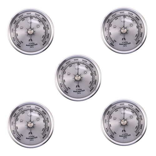 5X for Home Pressure Gauge Weather Station Metal Wall Hanging Barometer ...
