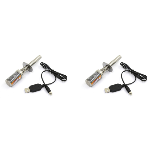 2X RC Nitro 1.2 V 1800Mah Rechargeable Glow Plug Igniter DC USB Charger ...