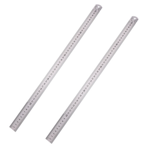 2X Groove Right Stainless Steel Metric Ruler 50 cm Stainless Metric ...