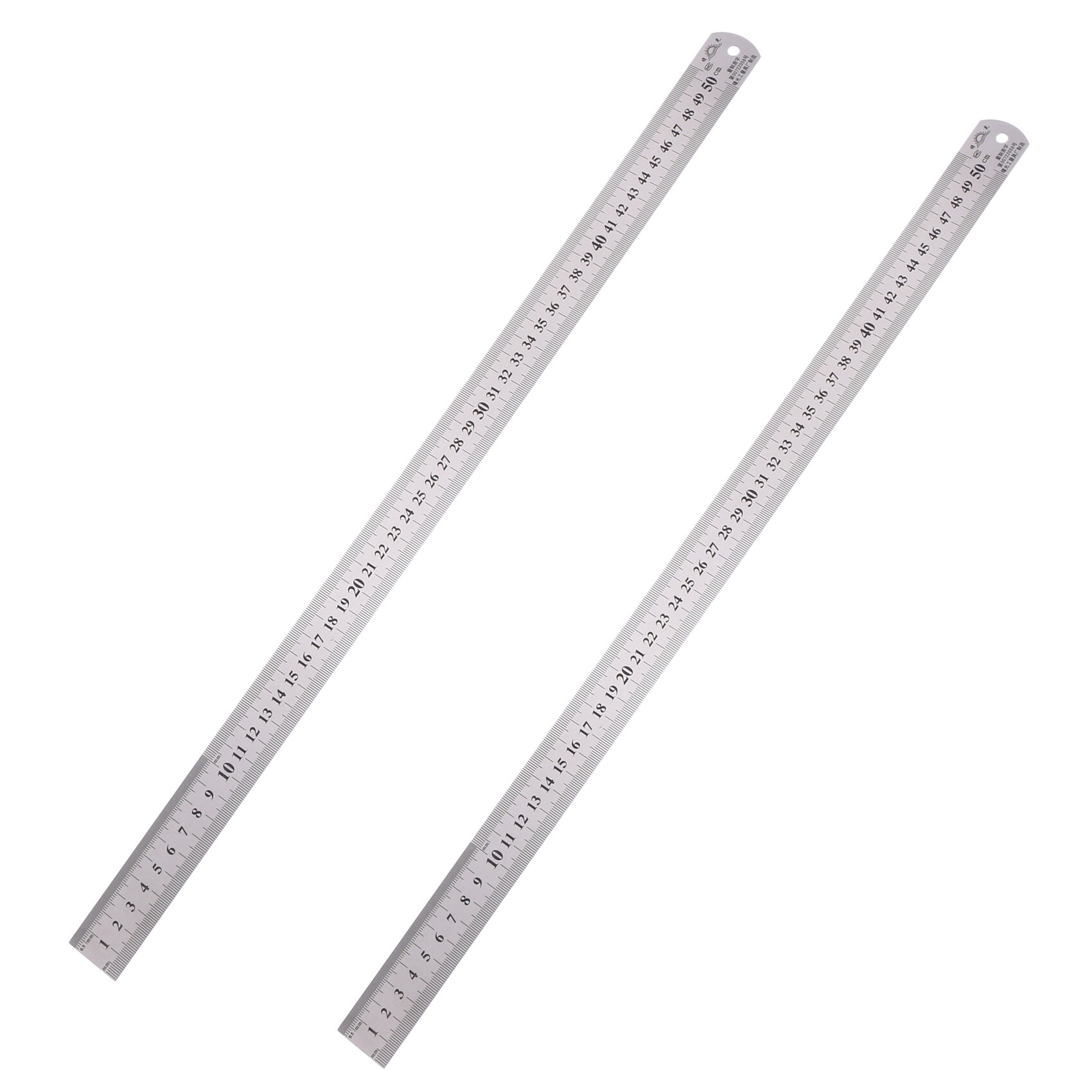 2X Groove Right Stainless Steel Metric Ruler 50 cm Stainless Metric ...