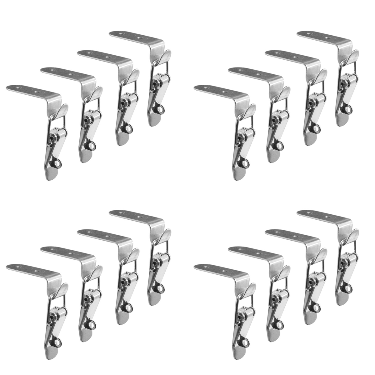 4X 90 Degrees Duck-Mouth Buckle Hook Lock Stainless Steel Spring Loaded ...