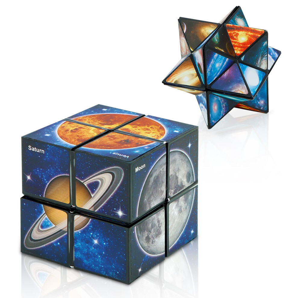 Star Cube Zauberw?rfel 2-in-1-Set, Yoshimoto Cube Zauberw?rfel f?r Kinder und Erwachsene on OnBuy