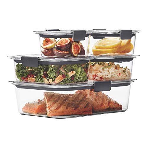 Rubbermaid Brilliance Leak-Proof Food Storage Containers with Airtight ...