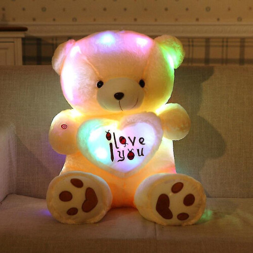 (C) Led Singing Bear Plush Toy Stuffed Animal Light Up Glowing Toy For ...