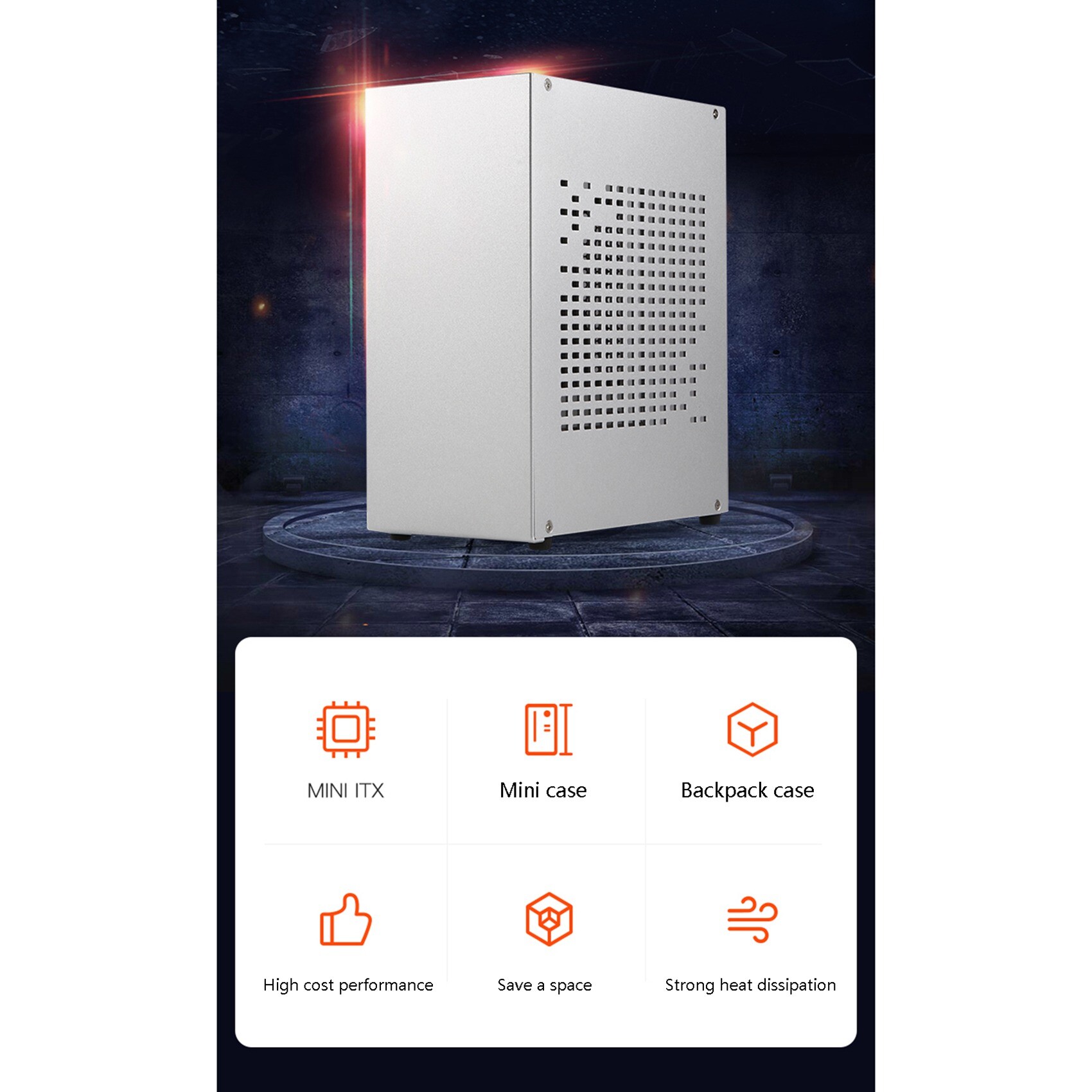 A07 Mini ITX Computer Case Chassis HTPC Host Case USB3.0 ITX Enclosure ...