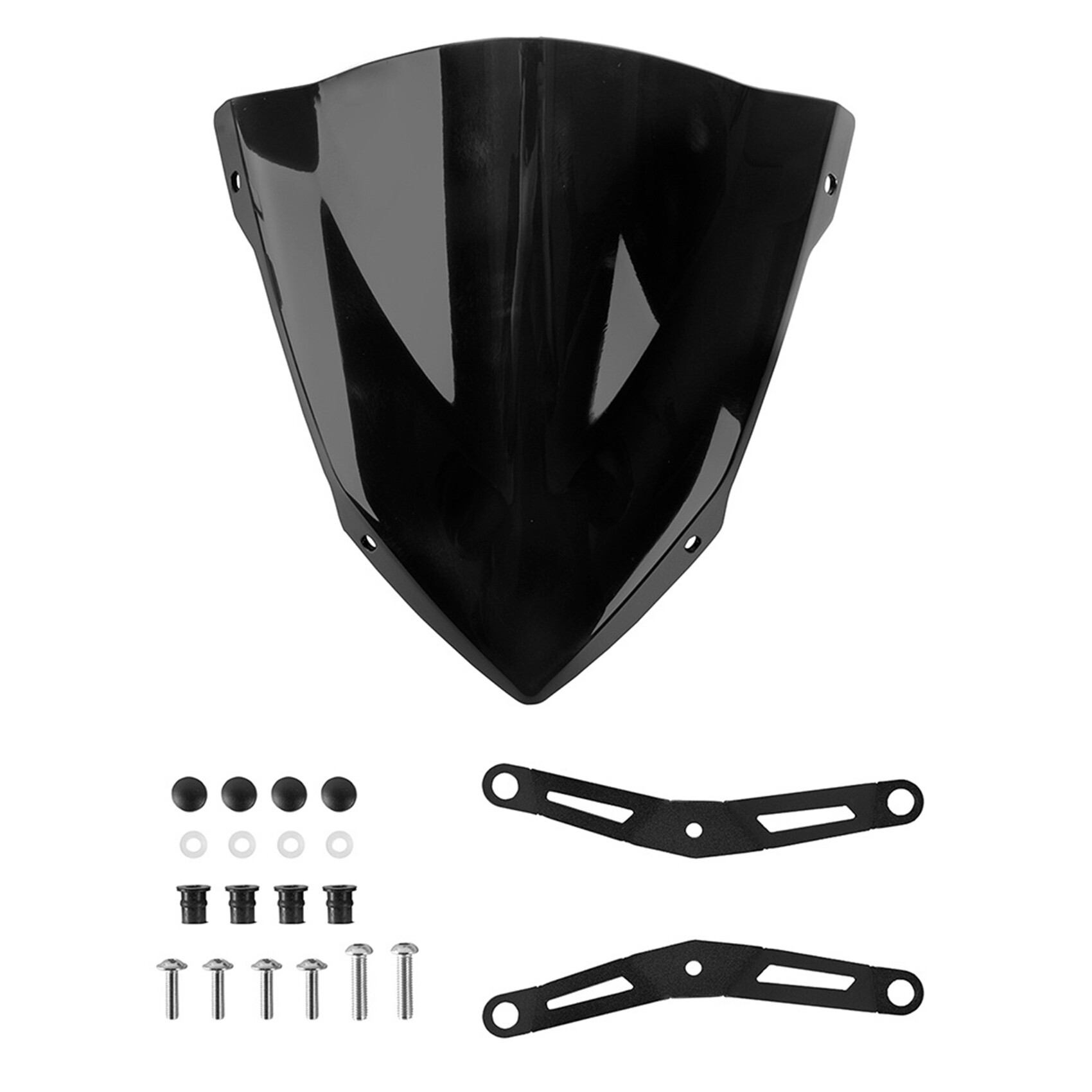 Motorcycle Windshield Windscreen Wind Deflector with Adjustable for ...